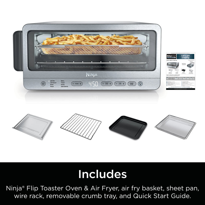 Ninja SP151 Flip Toaster Oven & Air Fryer, 8-in-1 Functionality, Flip Up & Away Capability for ...